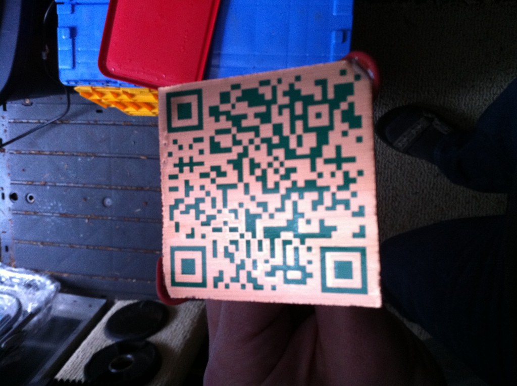 Etching a QR Code | DigitalNigel